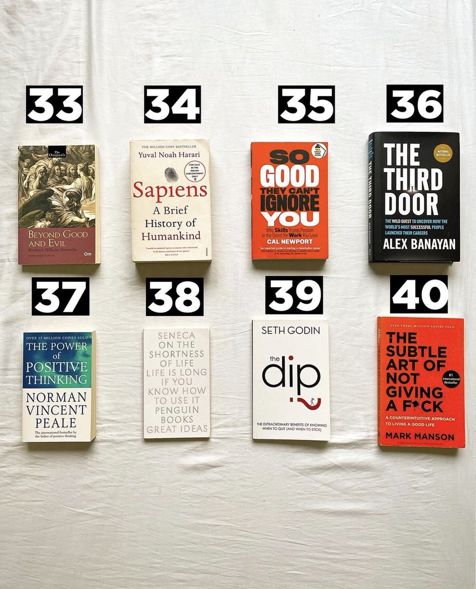 40 books to read before you turn 40: - Thread from The Clear Mind ...