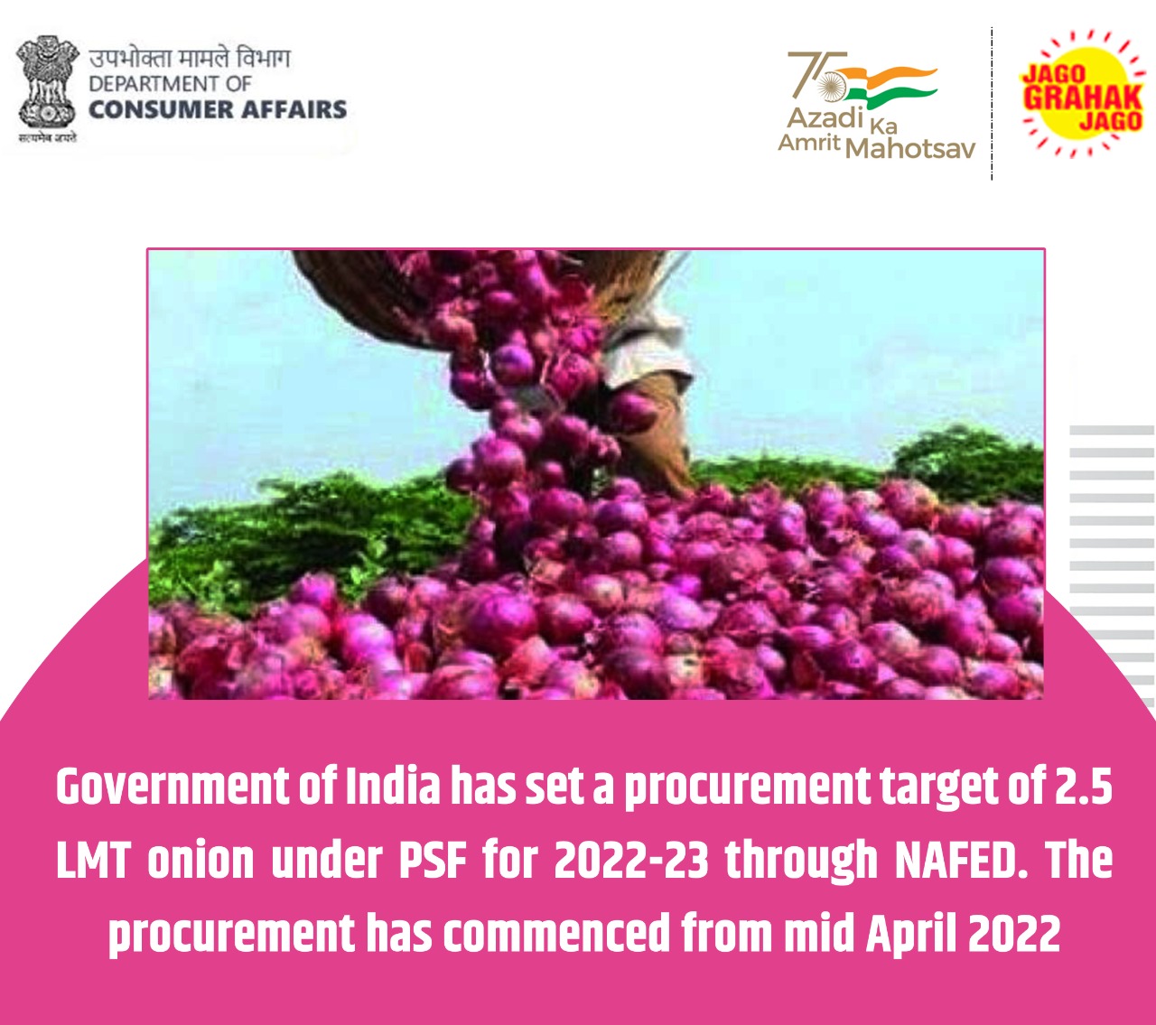 Consumer Affairs on Twitter: "Government of India has set a procurement target of 2.5 LMT onion ...