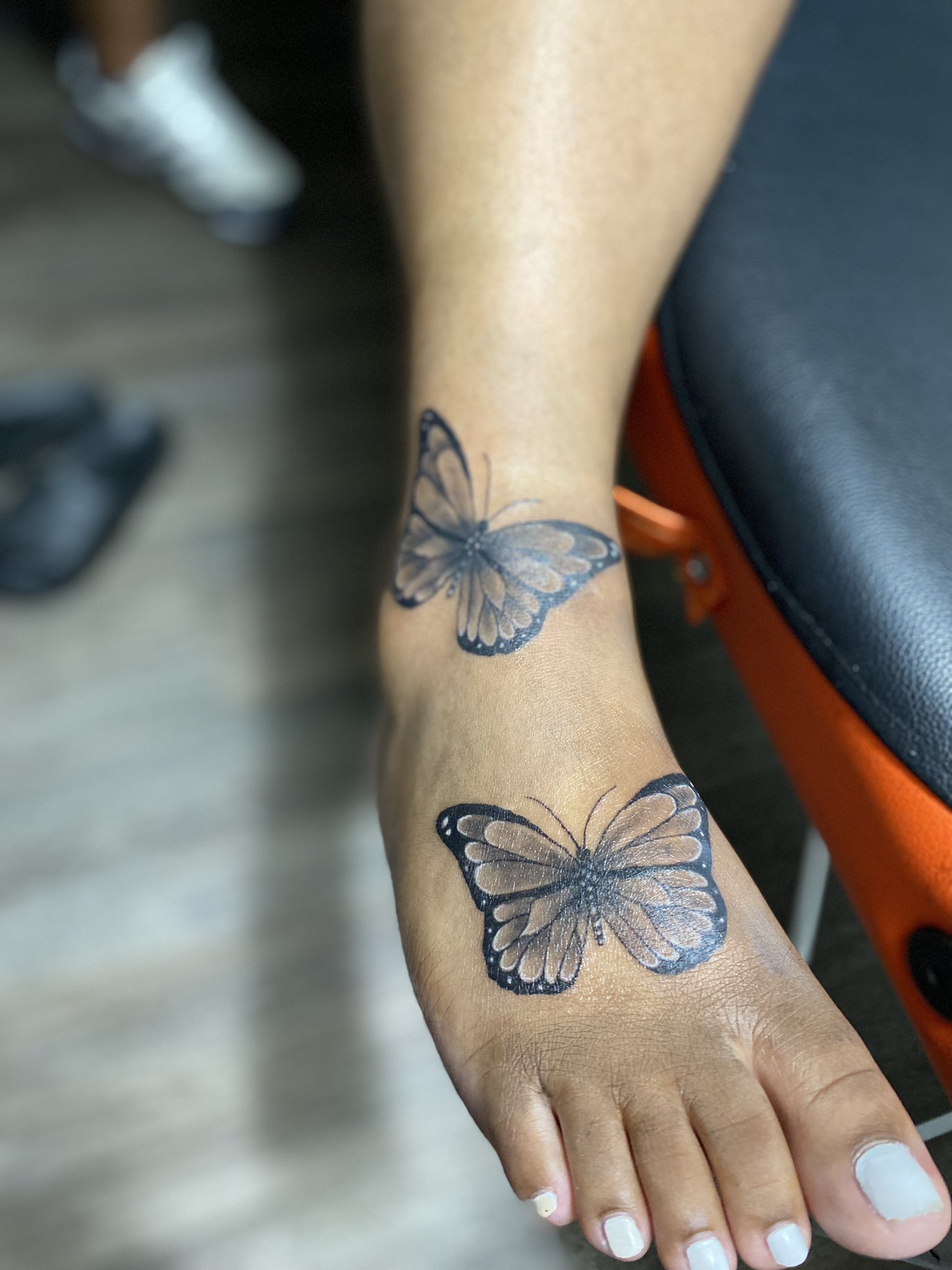 Butterfly Tattoo On Foot