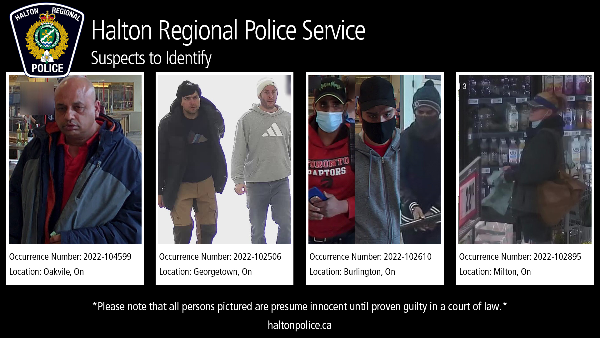 Halton Police On Twitter Suspects To Identify Do You Recognize Any
