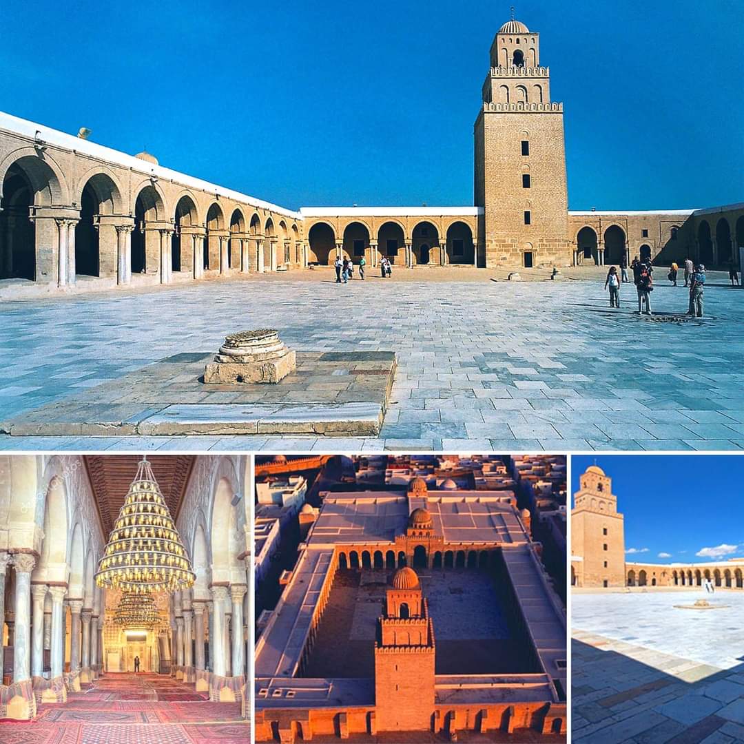 🇹🇳: The Great Mosque of Kairouan is the first mosque to be built in ...
