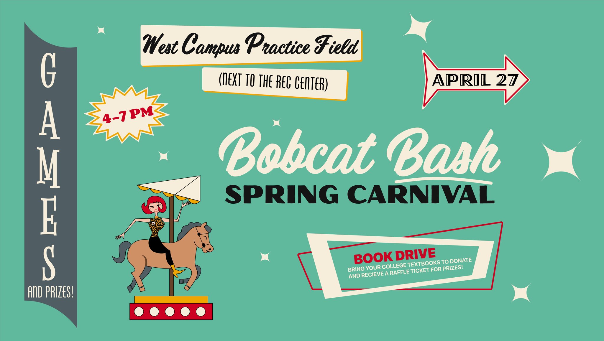Texas State Housing on Twitter: "Join us next Wednesday 4/27 at the Bobcat Bash Spring Carnival ...