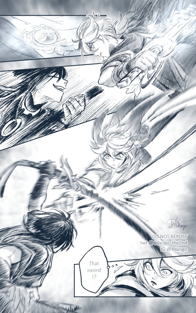 Dango's genshin dj is currently sold out on Twitter: ""Niwa" [part 3/4] CW: BLOOD for that sword ...