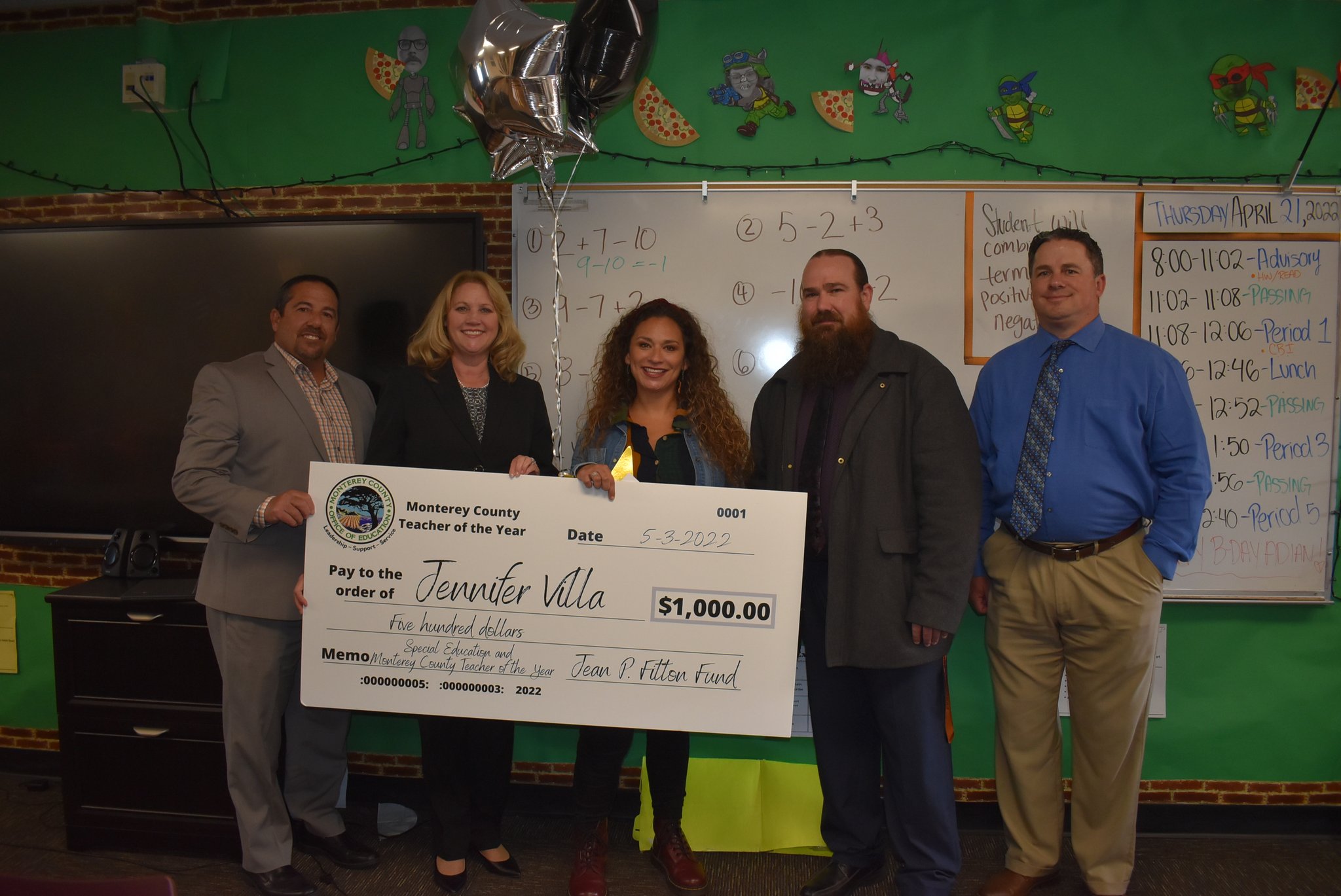 SUHSD on Twitter: "Villa was presented with her award recognition by Monterey County ...