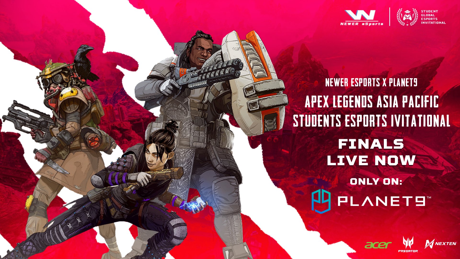 PLANET9.gg on Twitter: "PLANET9 x Newer Esports AASEI FINALS ARE READY FOR KICK OFF 🚨 Tune in to ...