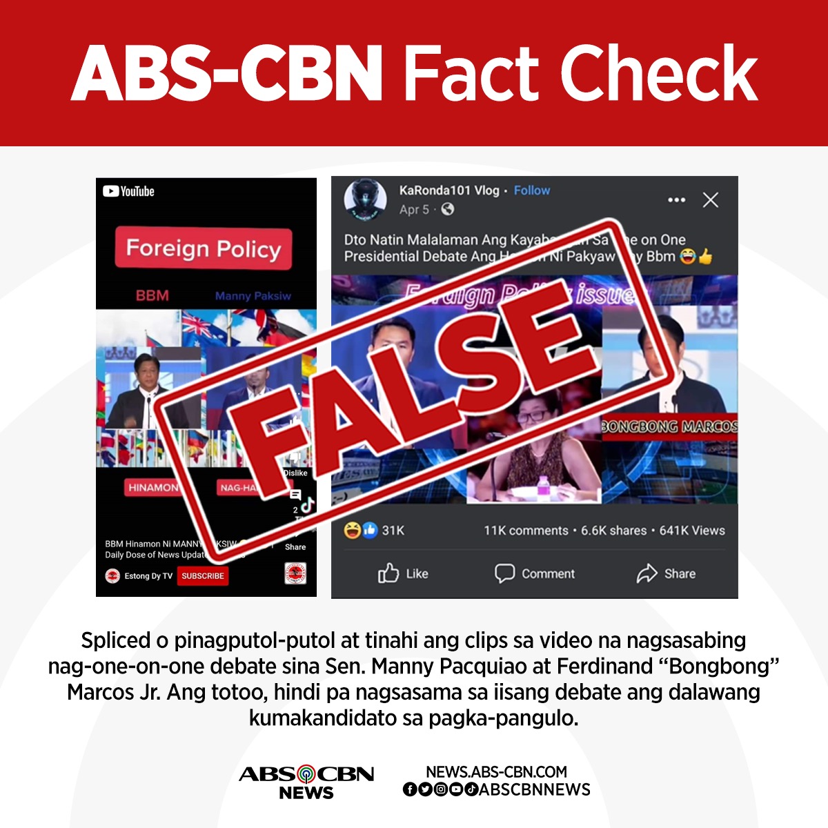 Abs Cbn News On Twitter Abscbnfactcheck Rating False Hindi Totoong