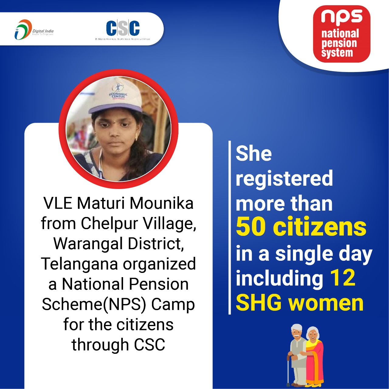 CSCeGov on Twitter: "VLE Maturi Mounika from Chelpur Village, Warangal District, #Telangana ...