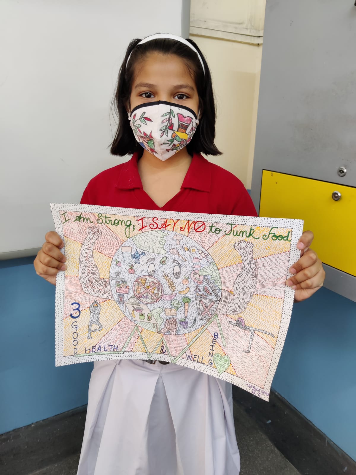 Say No To Junk Food Poster For Kids