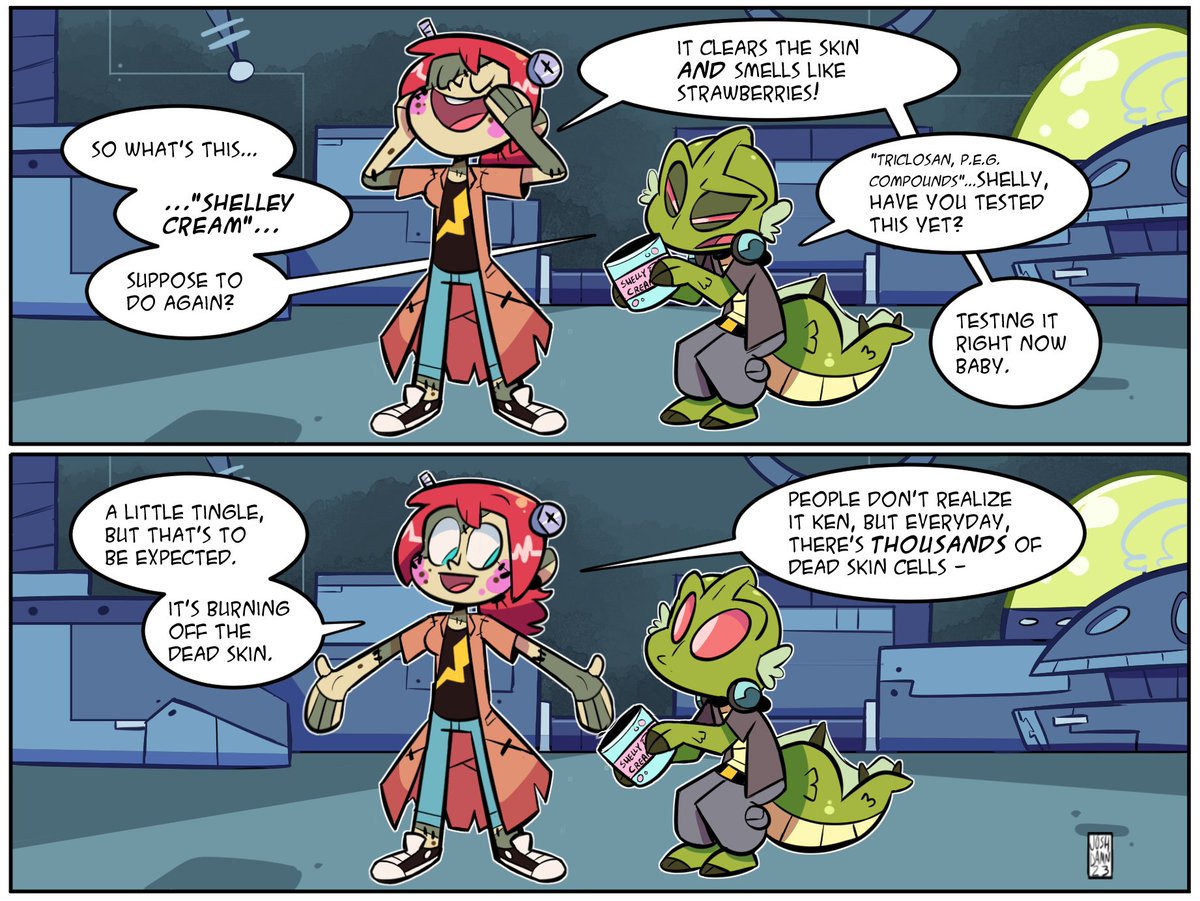 「Shelley breaks into the cosmetics industry 」JoshDAMN!の漫画