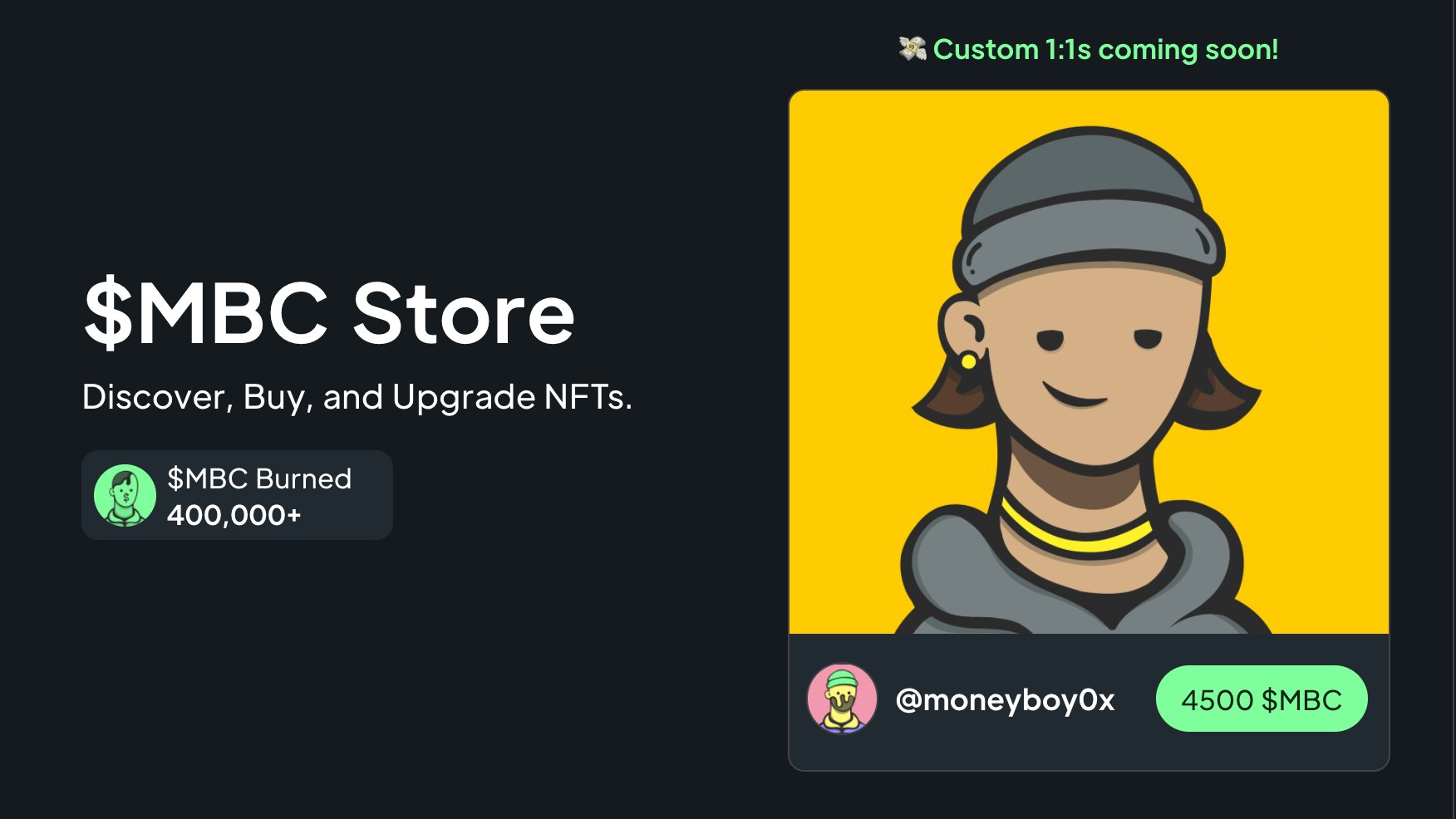 MoneyBoys •$• on Twitter: "Something is cooking on the $MBC Store. New raffles are now live.🤝 ...