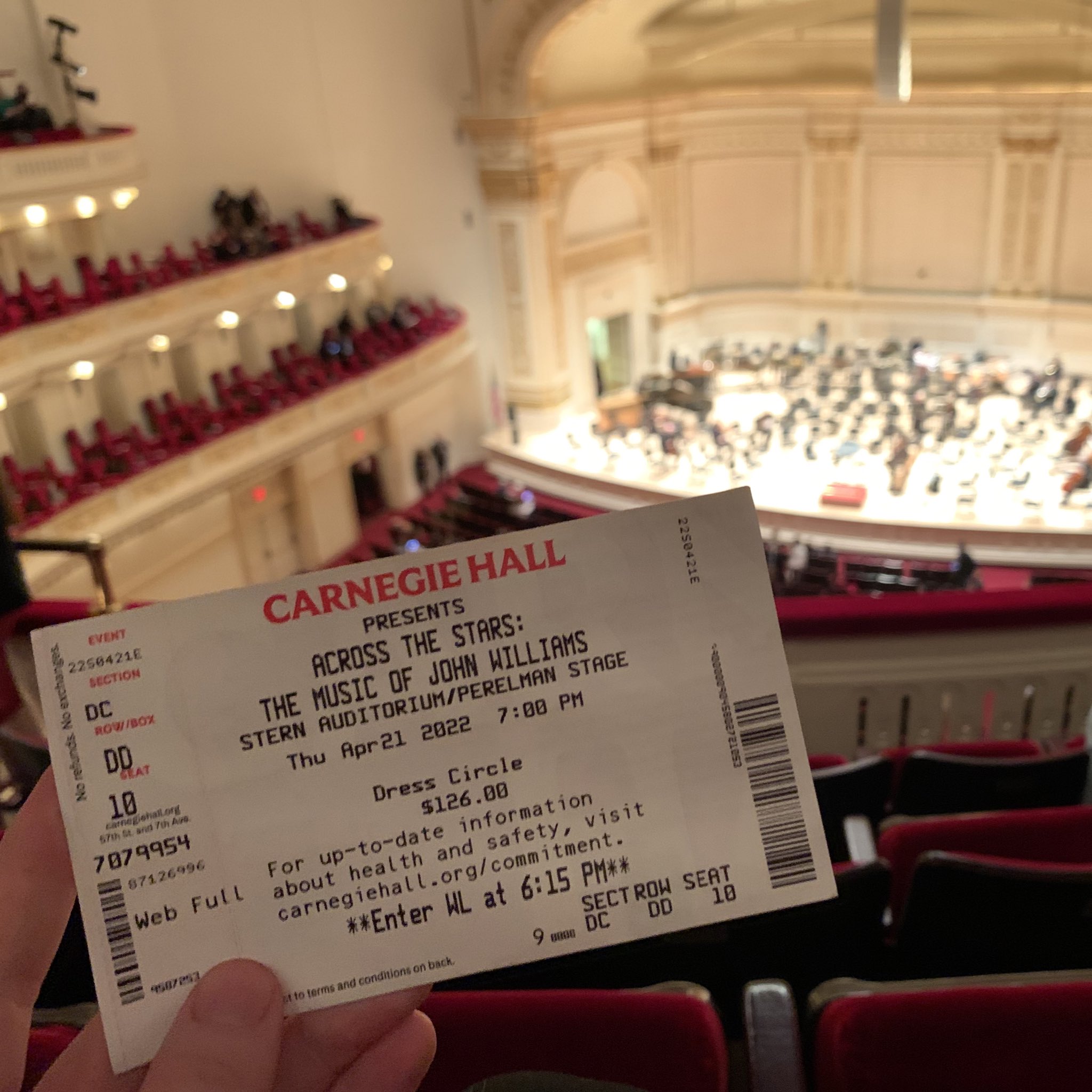 Carnegie Hall Stern Auditorium Seating
