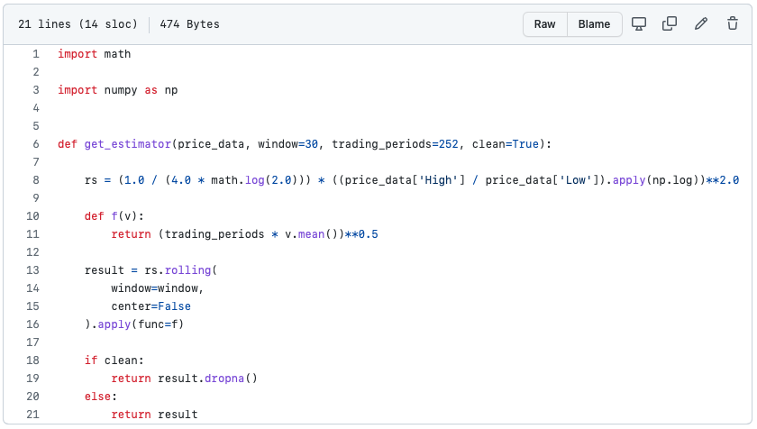 How do you measure volatility? Let me count the ways: • Garman Klass ...