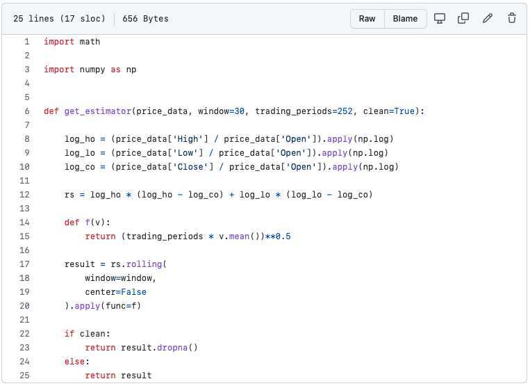 How do you measure volatility? Let me count the ways: • Garman Klass ...