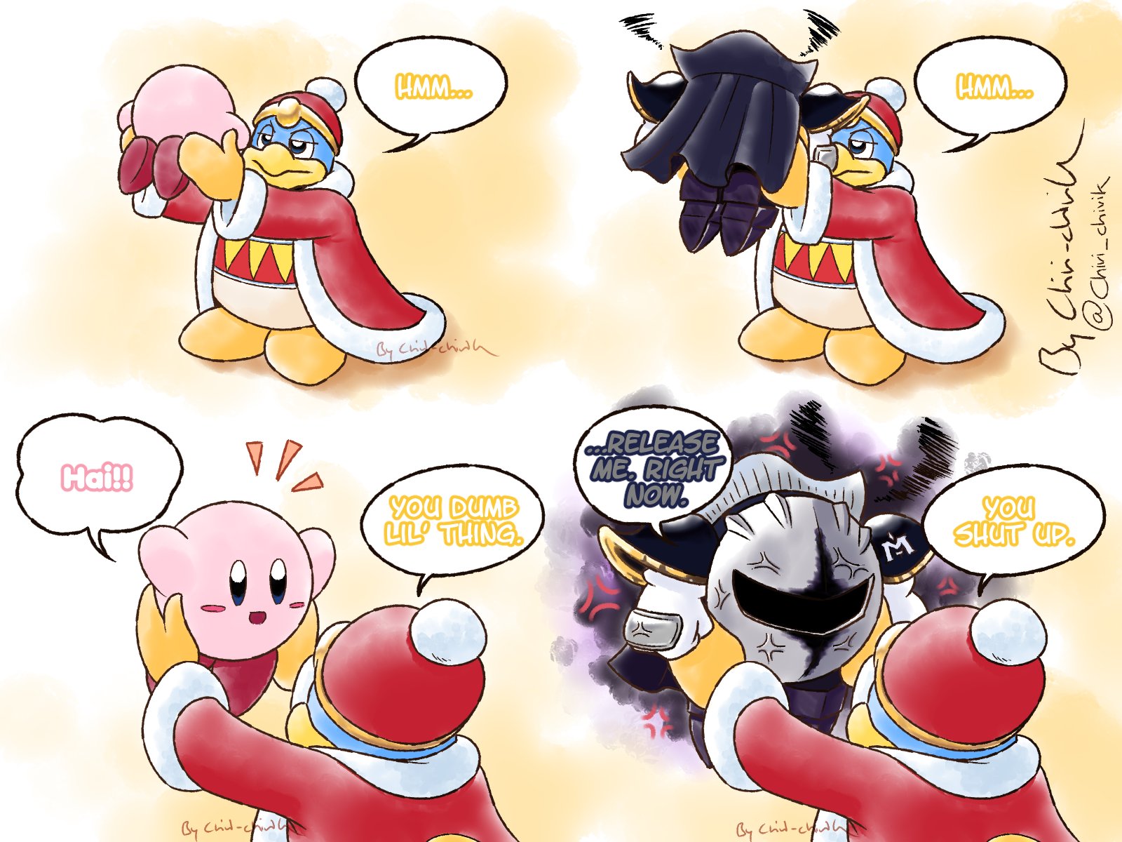 Meta Knight And Kirby Kiss