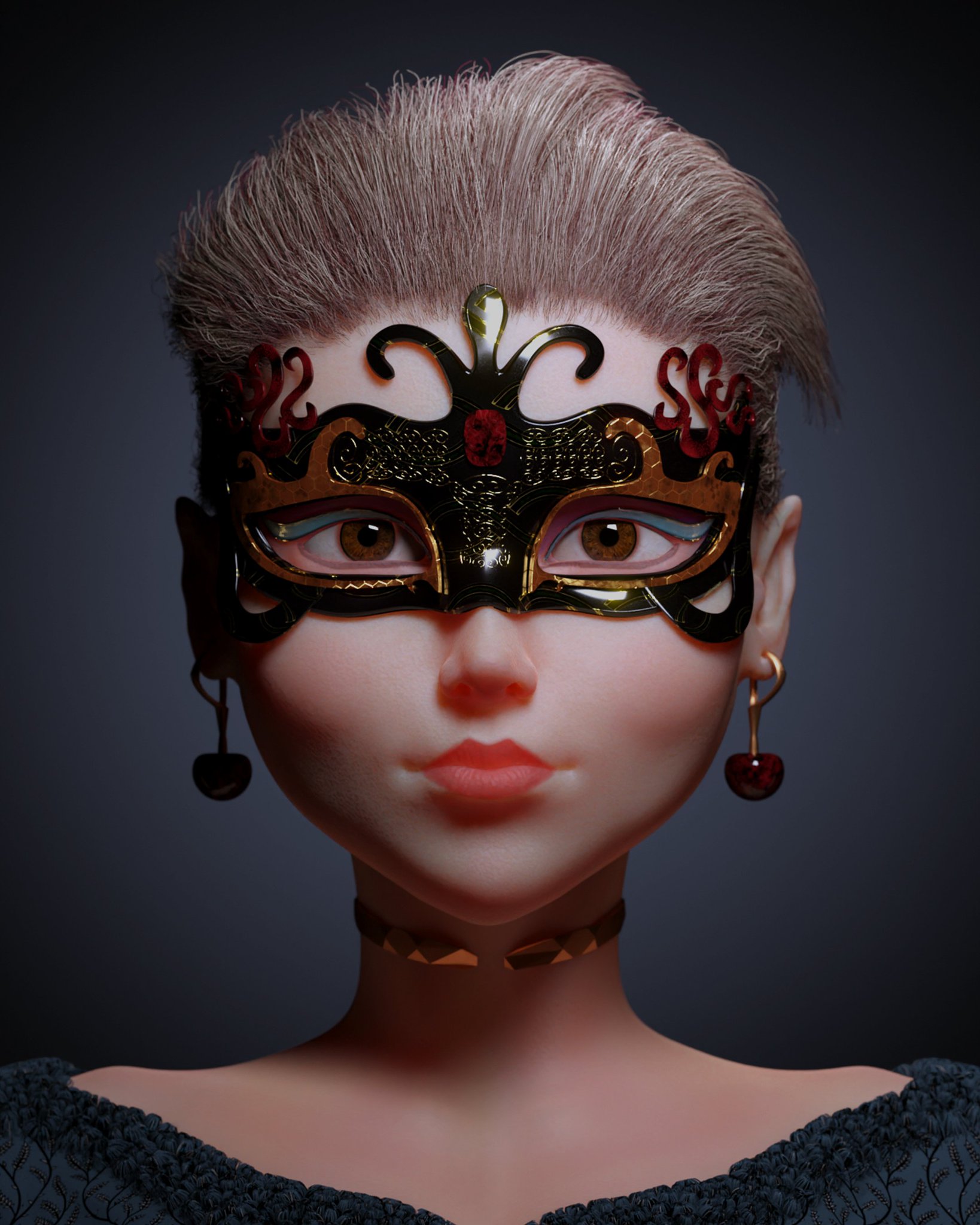 Ehsan Razavi on Twitter: "Ruby #3 Ruby was invited to a masquerade tonight and before that she ...
