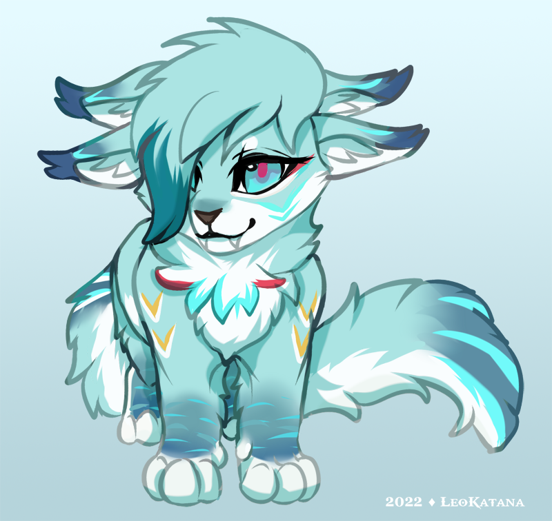 Cute Chibi Wolf With Wings