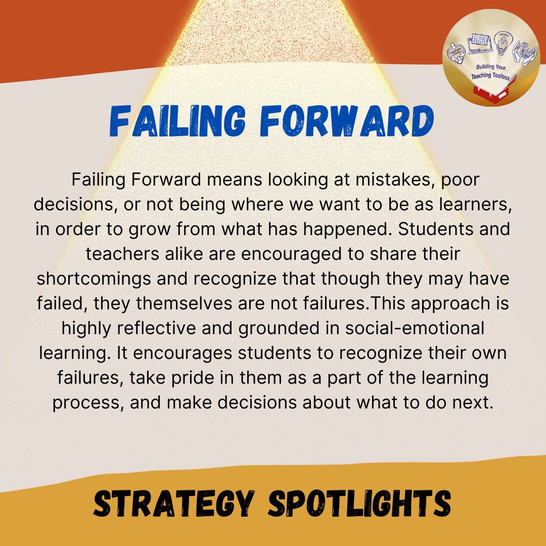 @BuildTeachingToolbox on Twitter: "Todays strategy- Failing Forward ...