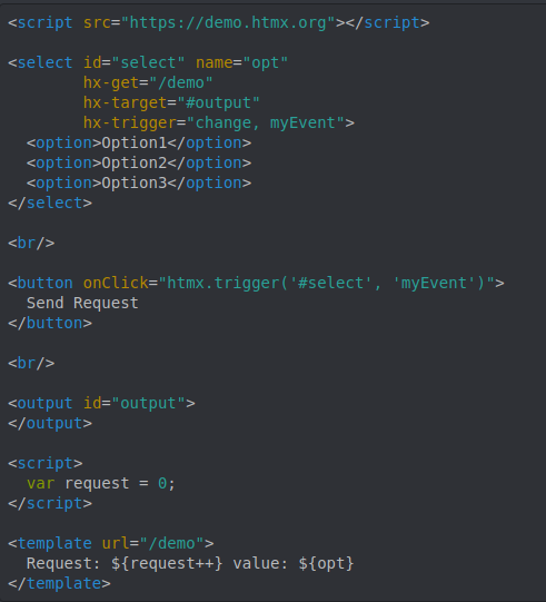 On Twitter Question Is It Possible To Trigger A Htmx Post Via An Event Rather Than