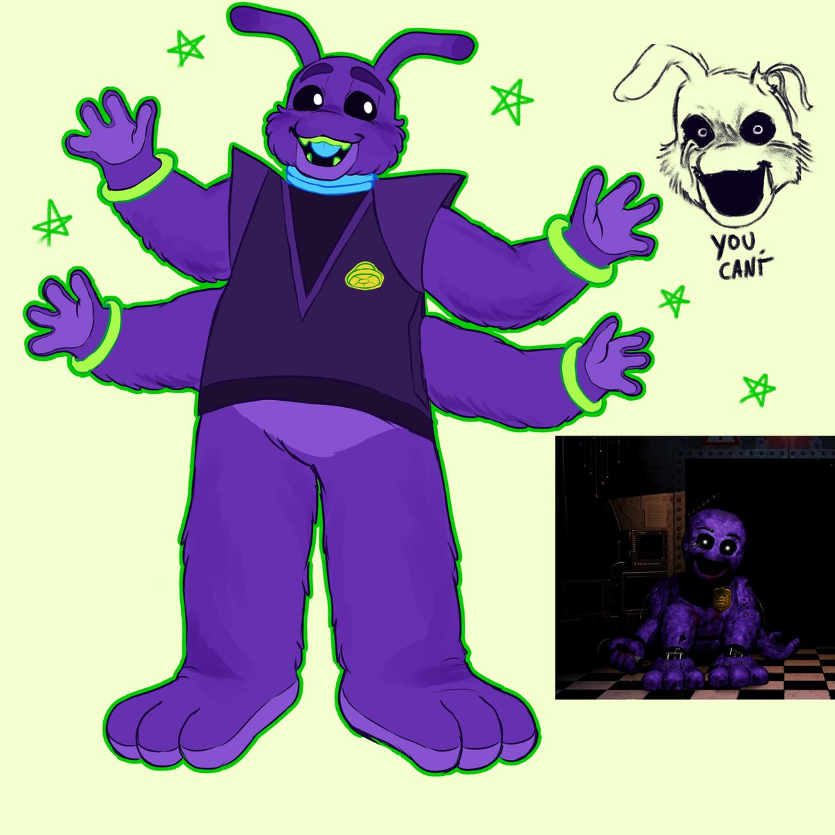 What if the hoax purple guy animatronic was real? I wanted to make a ...