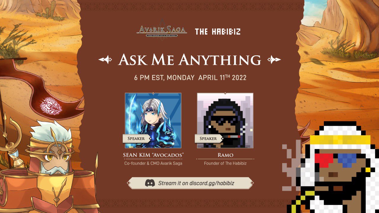 Avarik Saga NFT on Twitter: "Avarik Saga x @The_Habibiz AMA We are hyped up to go over AMA with ...