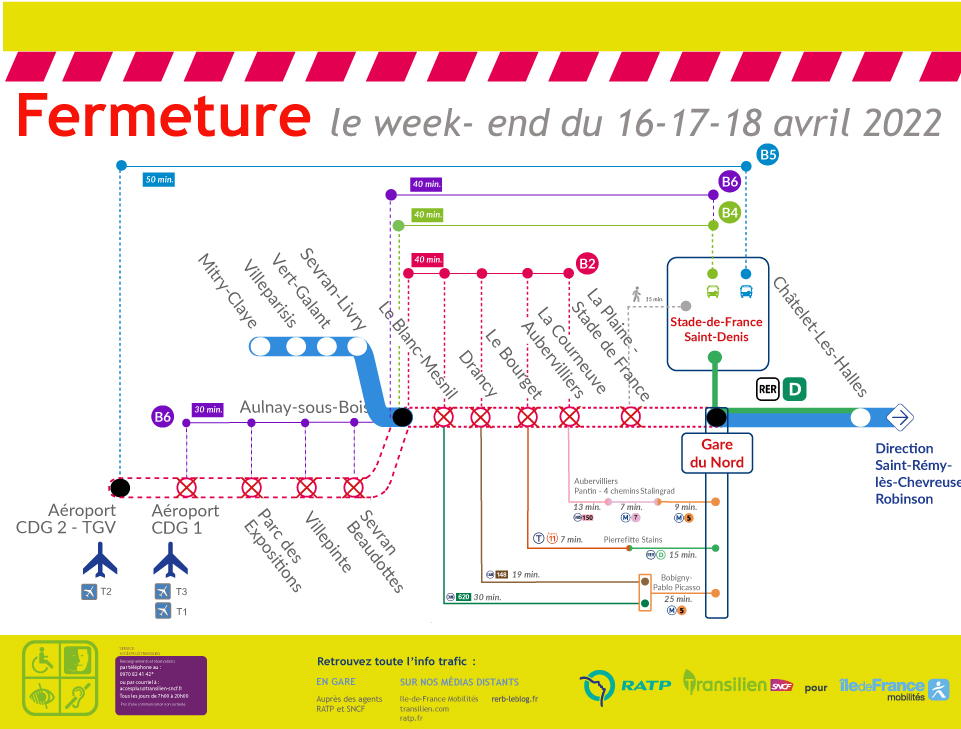 RER B on Twitter: "🚧Le week-end des 16, 17 et 18 avril des travaux de modernisation de l’axe ...