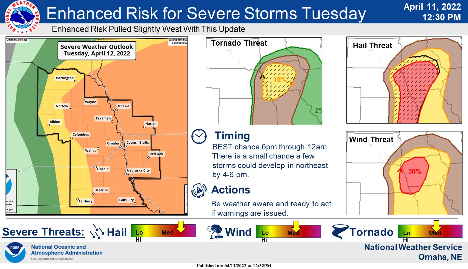 Nws Omaha On Twitter Enhanced Risk Of Severe Storms Tuesday Afternoon