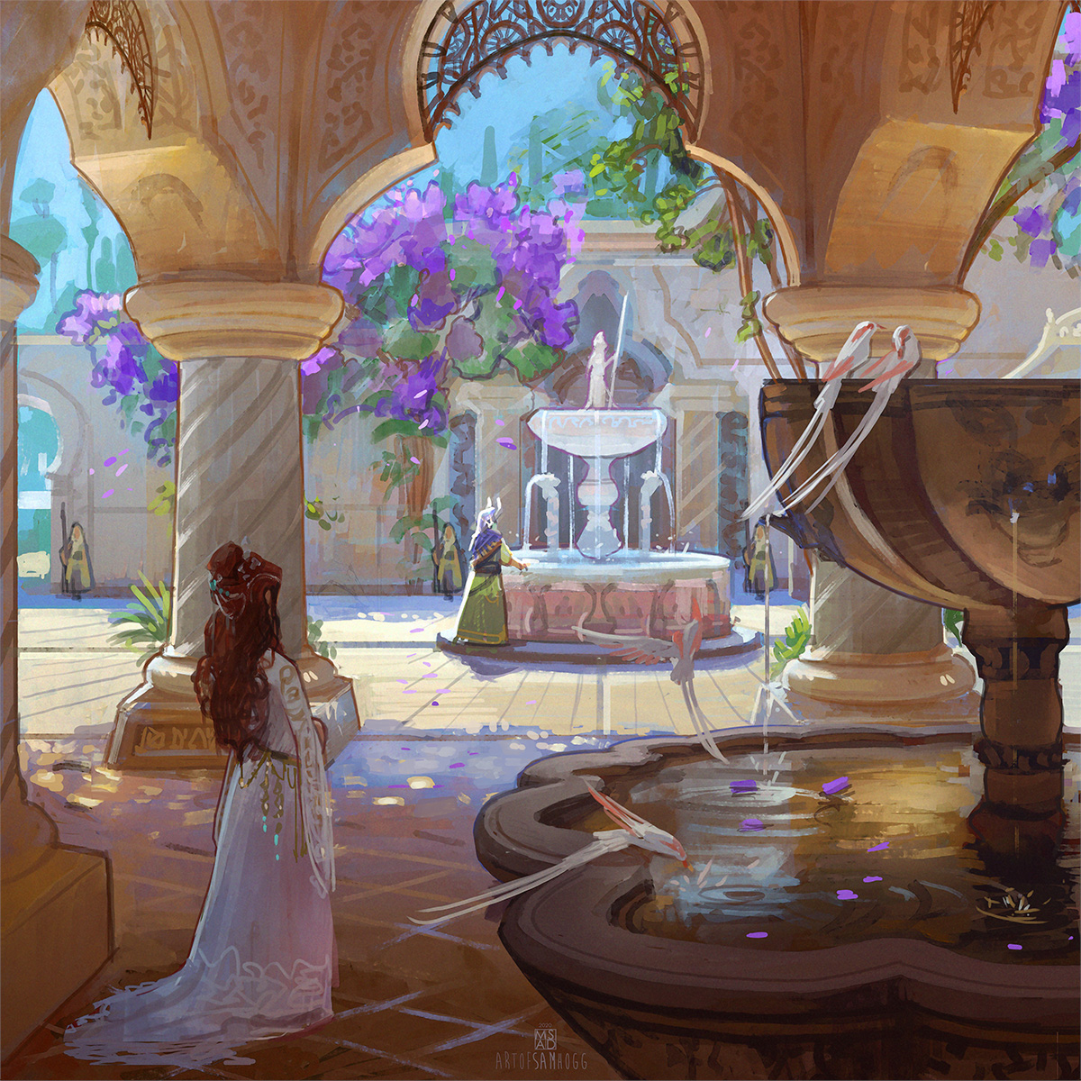 Princess And The Frog Concept Art Fountain
