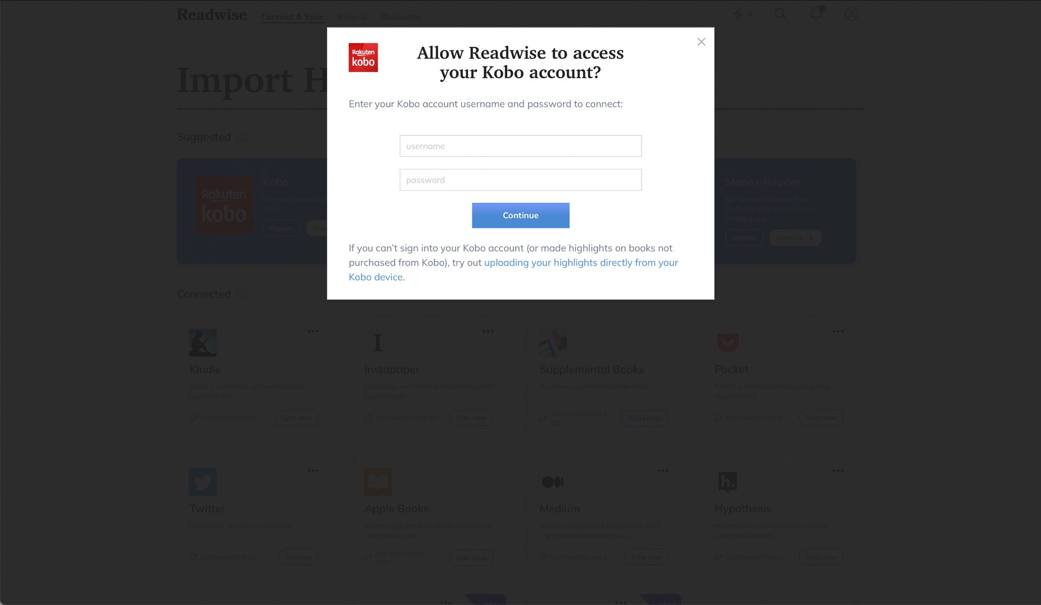 Readwise on Twitter: "@kobo Getting your highlights in from Kobo has long been our most ...