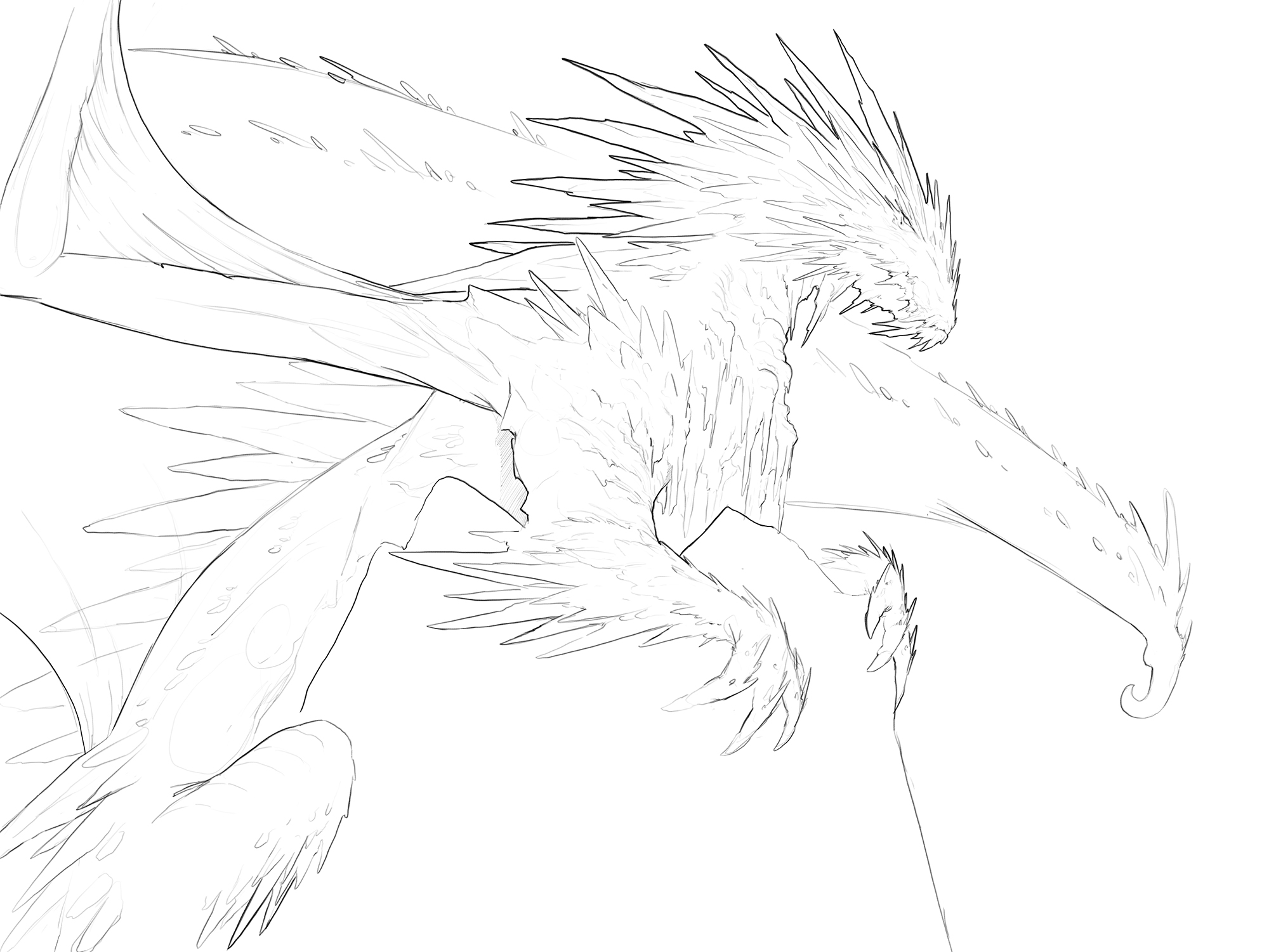 Alpha Dragon Coloring Pages