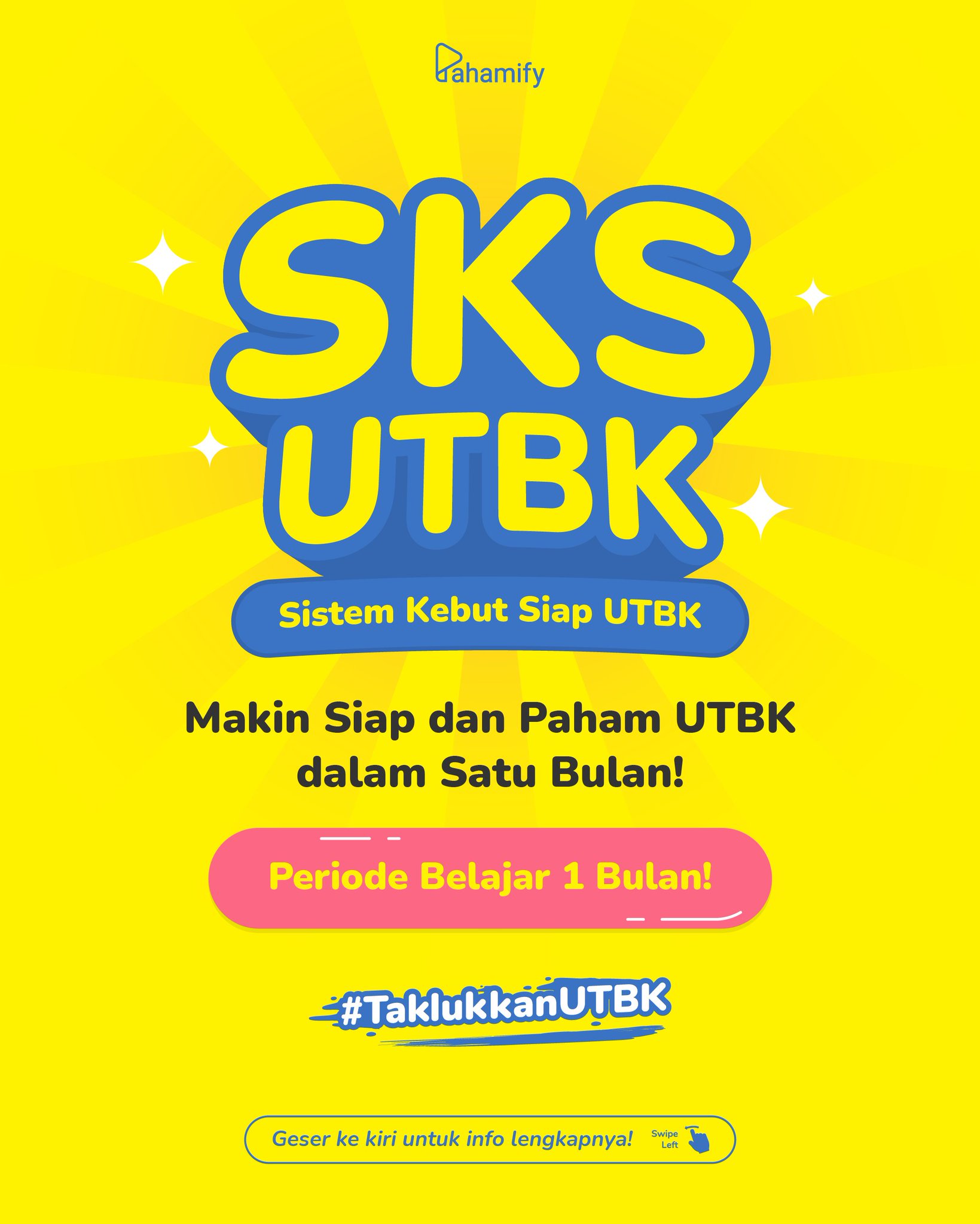 Pahamify siap bantu #TaklukkanUTBK on Twitter: "3⃣ Ikutan 👉 🔖 Live Class SKS UTBK 1 Bulan 🔖 Cuma ...