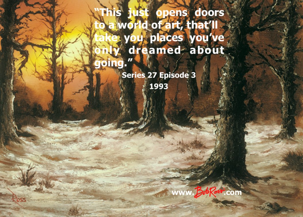 Bob Ross Official on Twitter: ""This just opens doors to a world of art ...