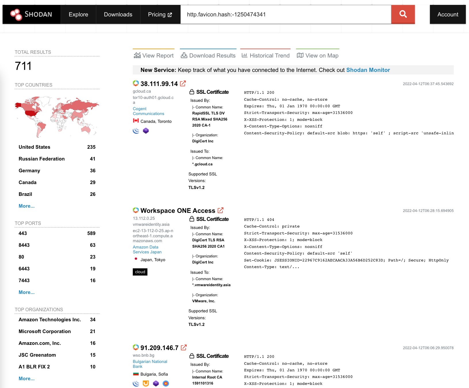 Florian Roth ⚡ on Twitter: "ShodanHQ search for instances that could be vulnerable to CVE-2022 ...