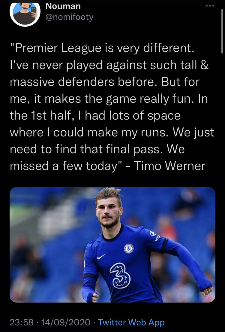 What happened to Timo Werner? A thread (RT’s & likes would be much ...