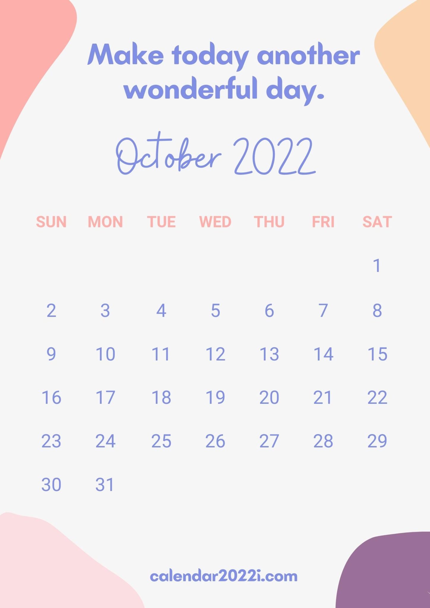 October Quotes For Calendars