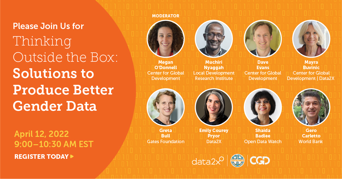 Center for Global Development on Twitter: "📺 WATCH LIVE: Join us for the launch of @Data2X ...