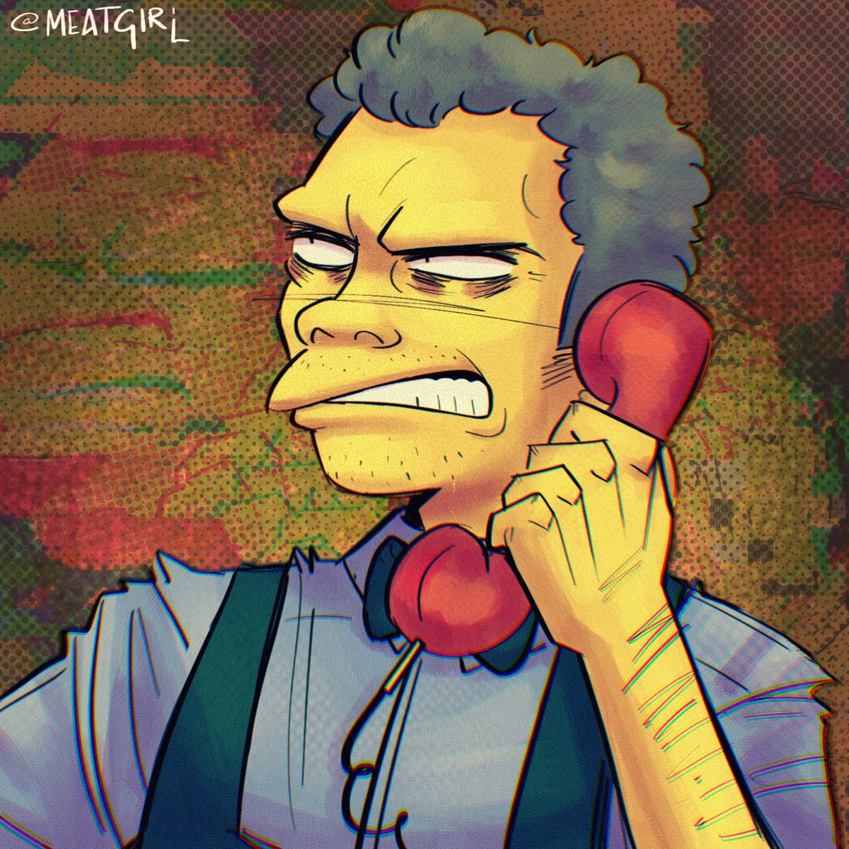 「simping for simpsons april, day 12: moe 」|🥩 MEATGIRI 🥩のイラスト