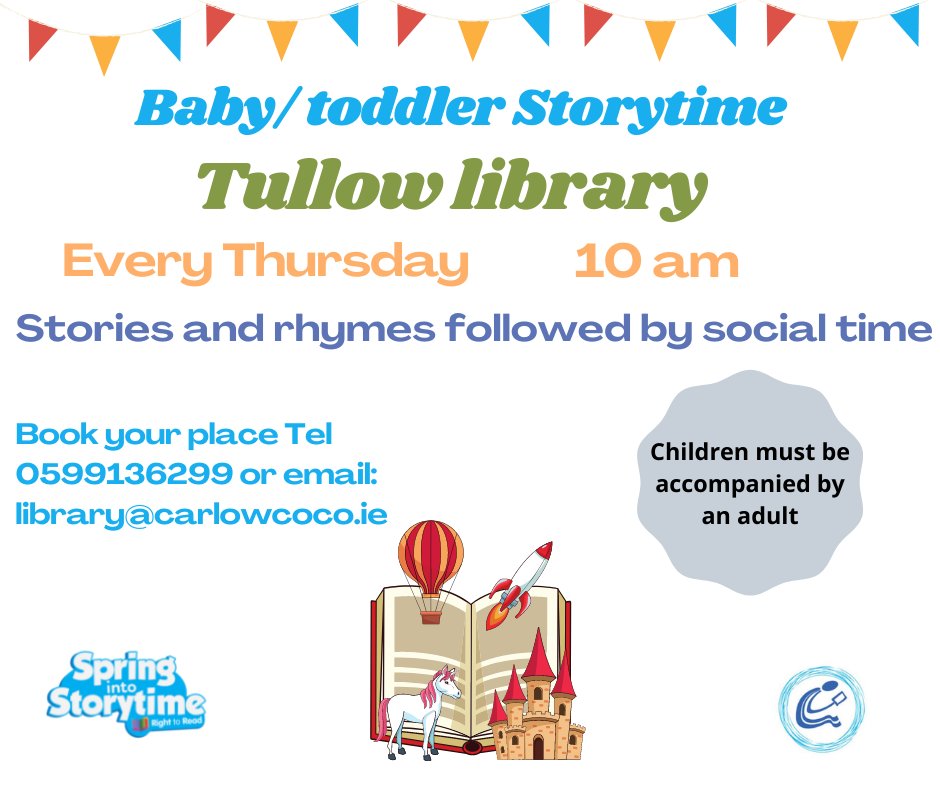 Carlow Libraries on Twitter: "We have storytime in Tullow library every Thursday at 10 am! We ...