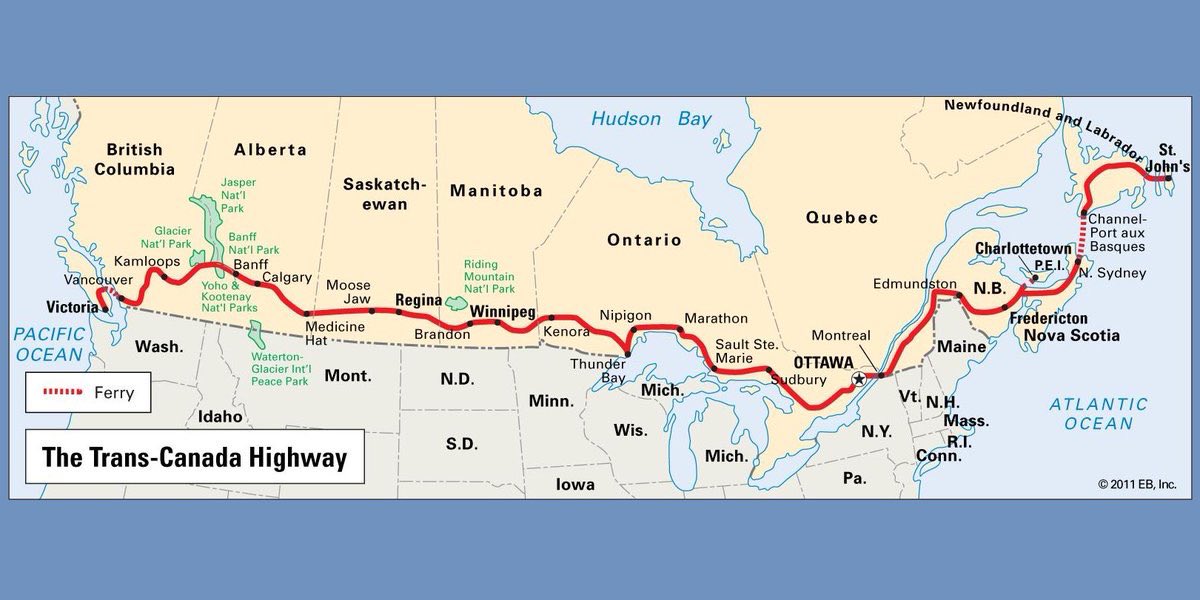 Terry Fox Marathon Of Hope Map