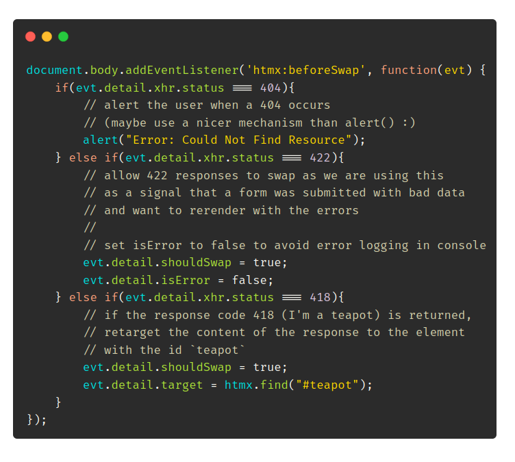 htmx.org on Twitter: "the defaults in htmx aren't going to be right for everyone so, as much as ...