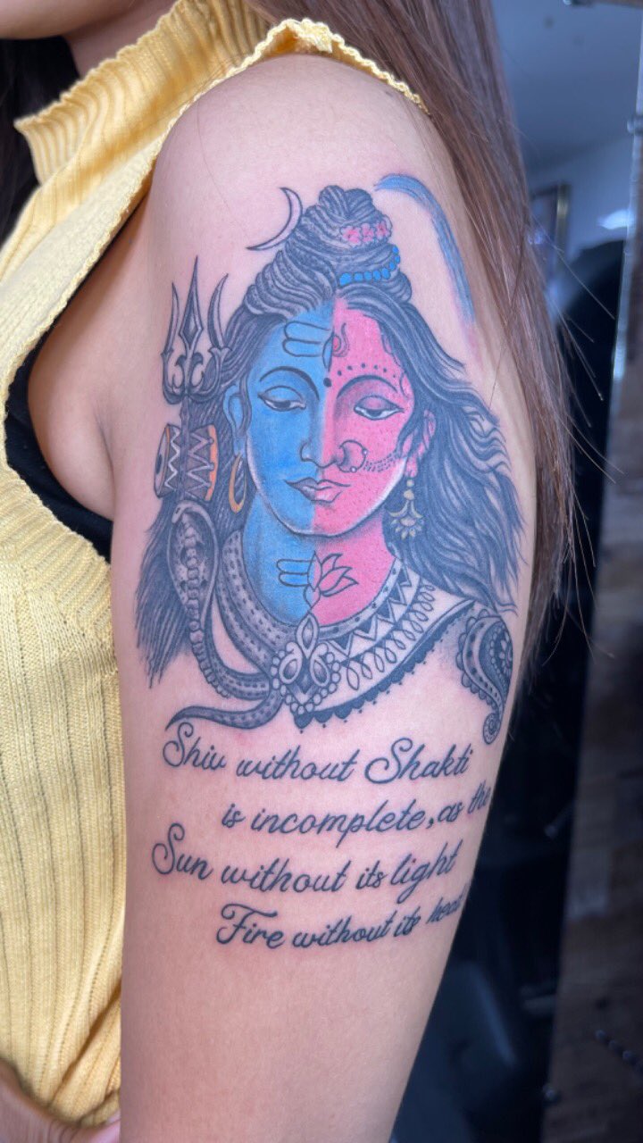 Parvati Tattoos Indian Lord Shiva His Wife Parvati: Stock Vektorgrafik
