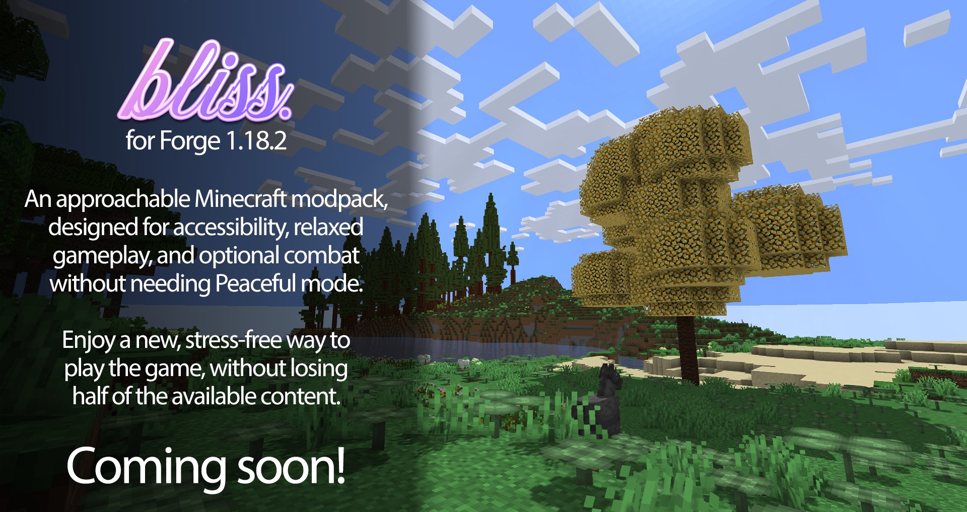 Violet Moon on Twitter: "Announcing: bliss, a Peaceful-Like Vanilla Styled Modpack designed with ...