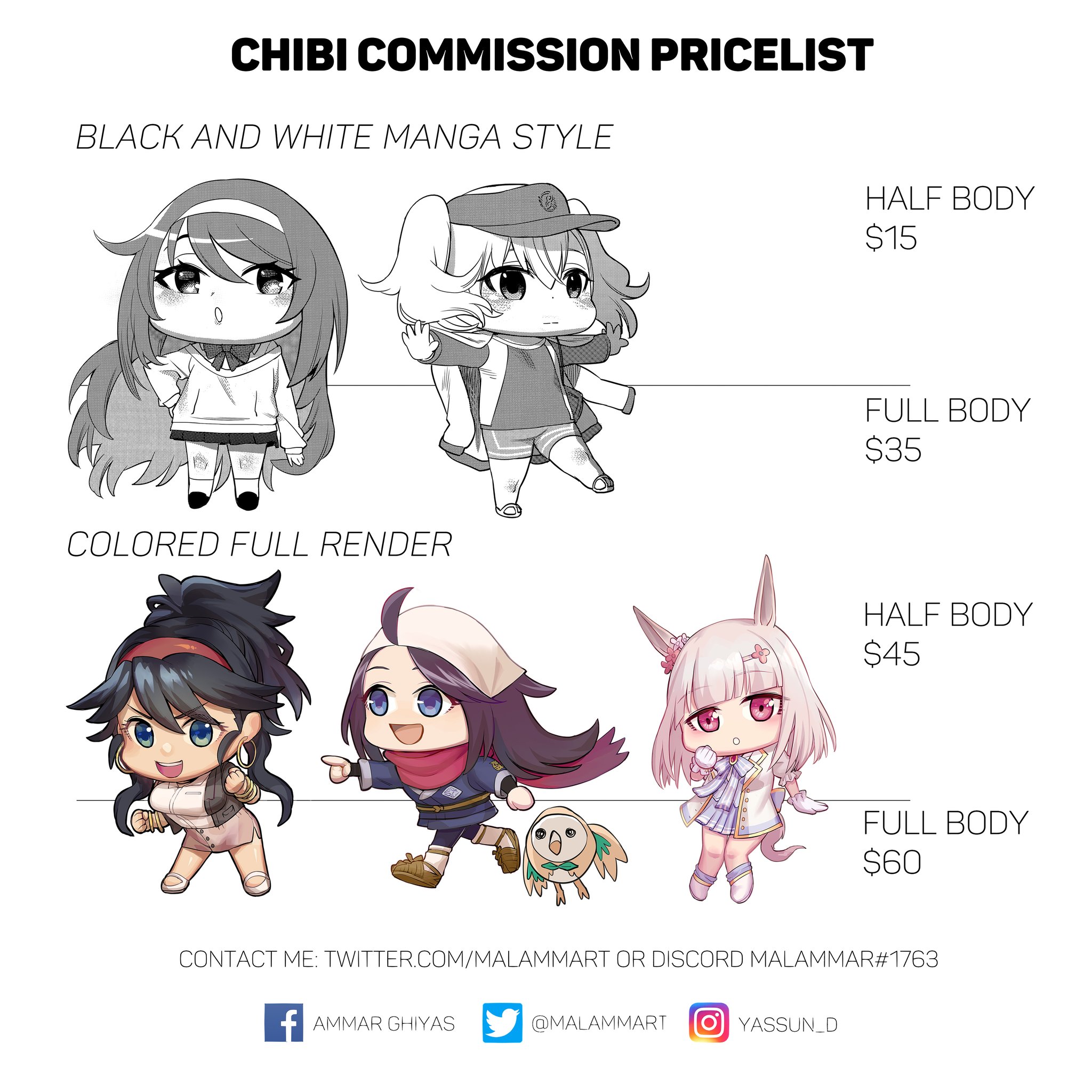 Malammar Memeph (Open Commission) on Twitter: "Opening Chibi Comms for personal use only If you ...