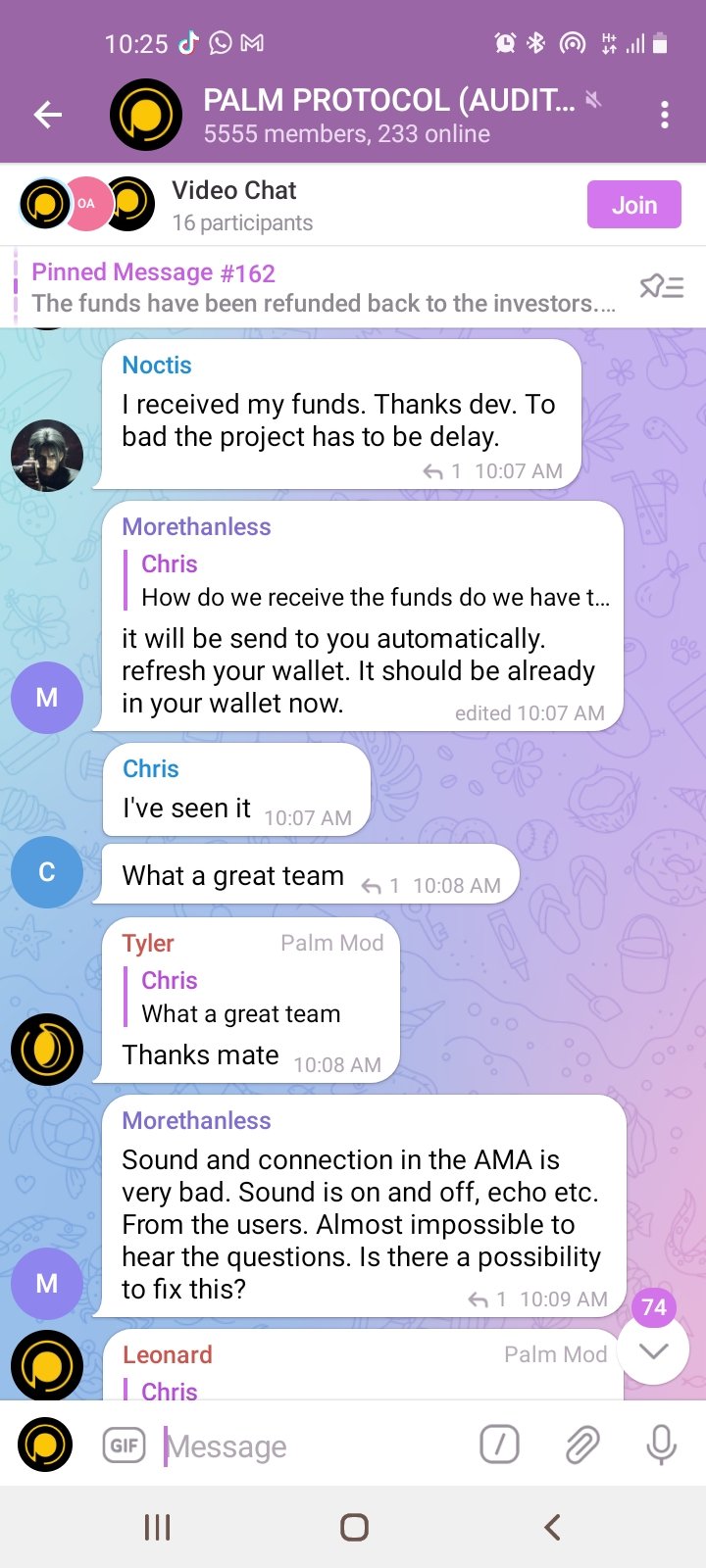 Palm Protocol on Twitter: "The current pool has been cancelled as agreed in the AMA. The ...