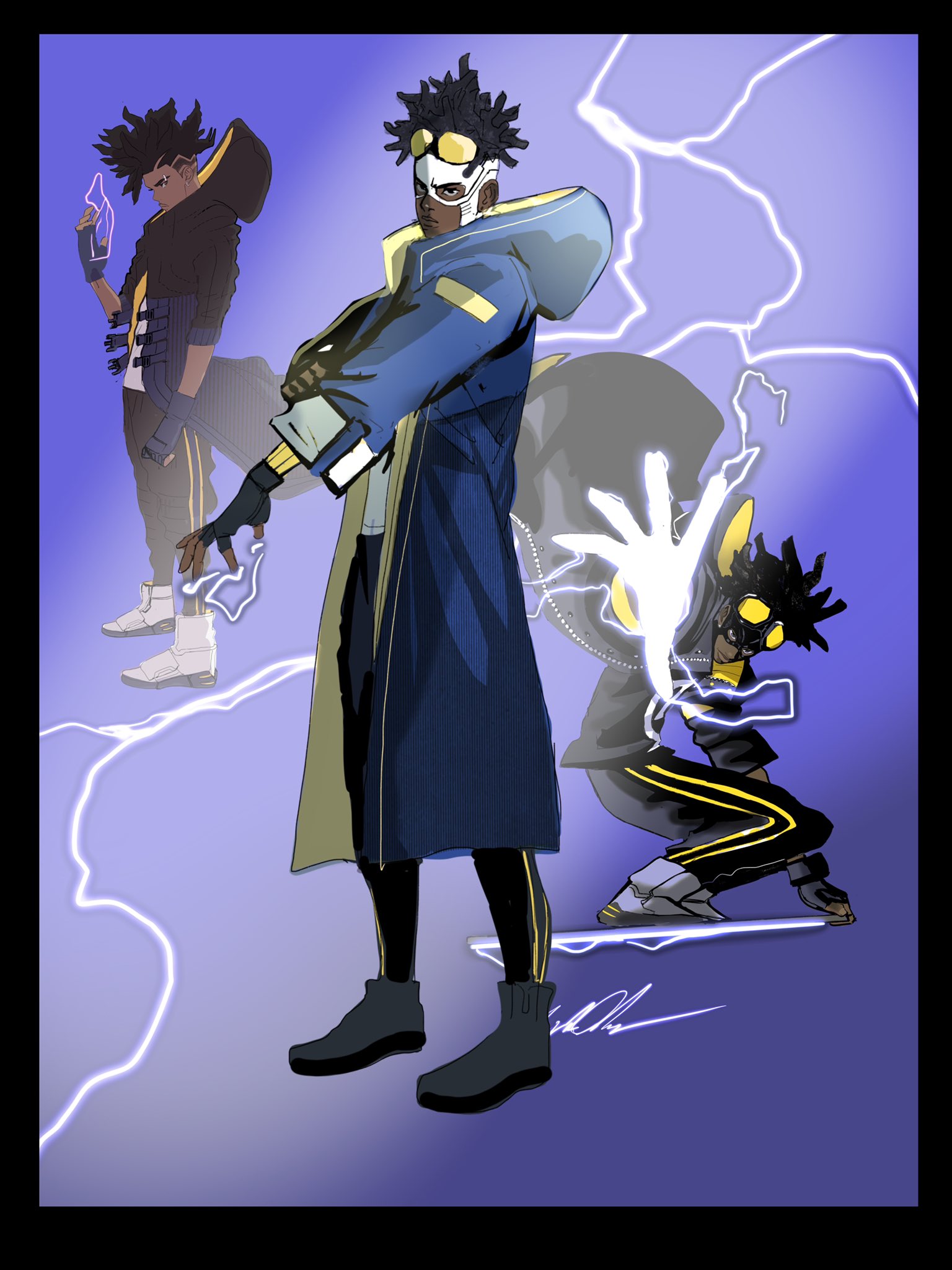 Static Shock Costume Change