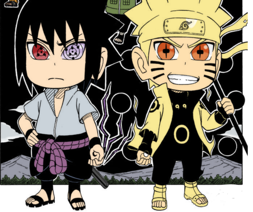 Chibi Naruto Und Sasuke HD Wallpaper: Uchiha Sasuke, Uzumaki Naruto,