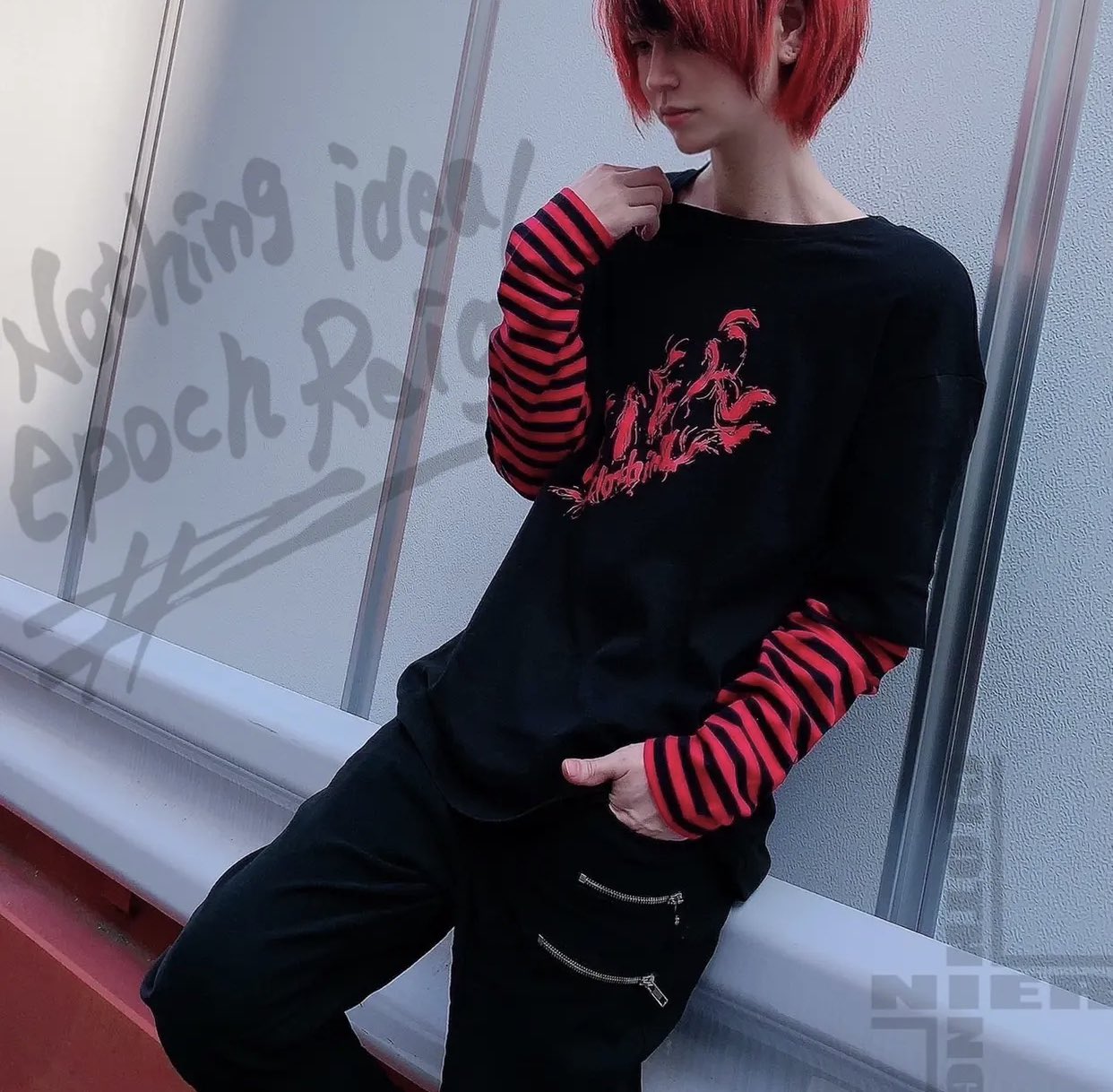 NieR Clothing on Twitter: "🚫新作案内🚫 FAKE LAYERED CUTSEW 【RED×BLACK】 フェイクレイヤードがお洒落見えするカットソーになります ...