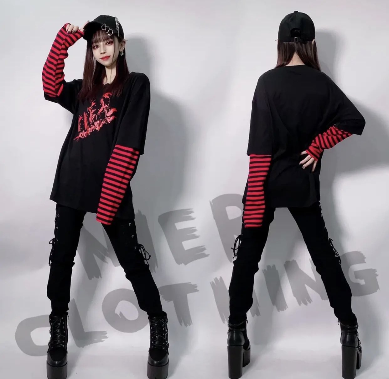 NieR Clothing on Twitter: "🚫新作案内🚫 FAKE LAYERED CUTSEW 【RED×BLACK】 フェイクレイヤードがお洒落見えするカットソーになります ...
