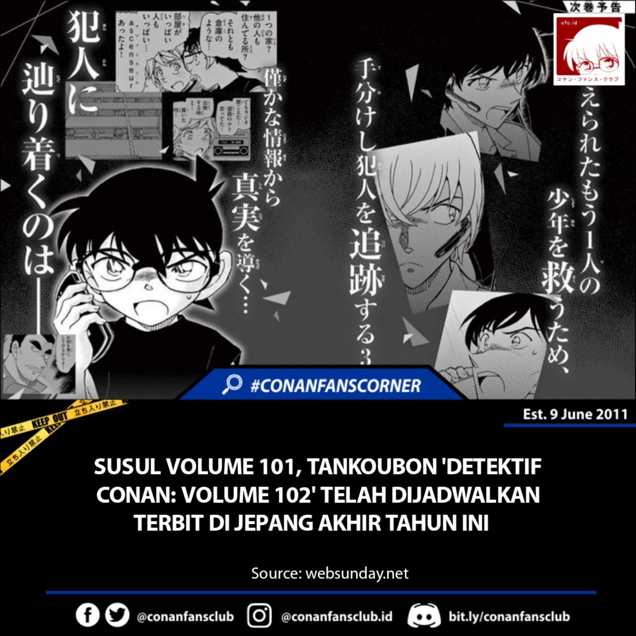Conan Fans Club 🇮🇩 on Twitter: "#ConanFansCorner | Meski baru saja merilis tankobon Detektif ...