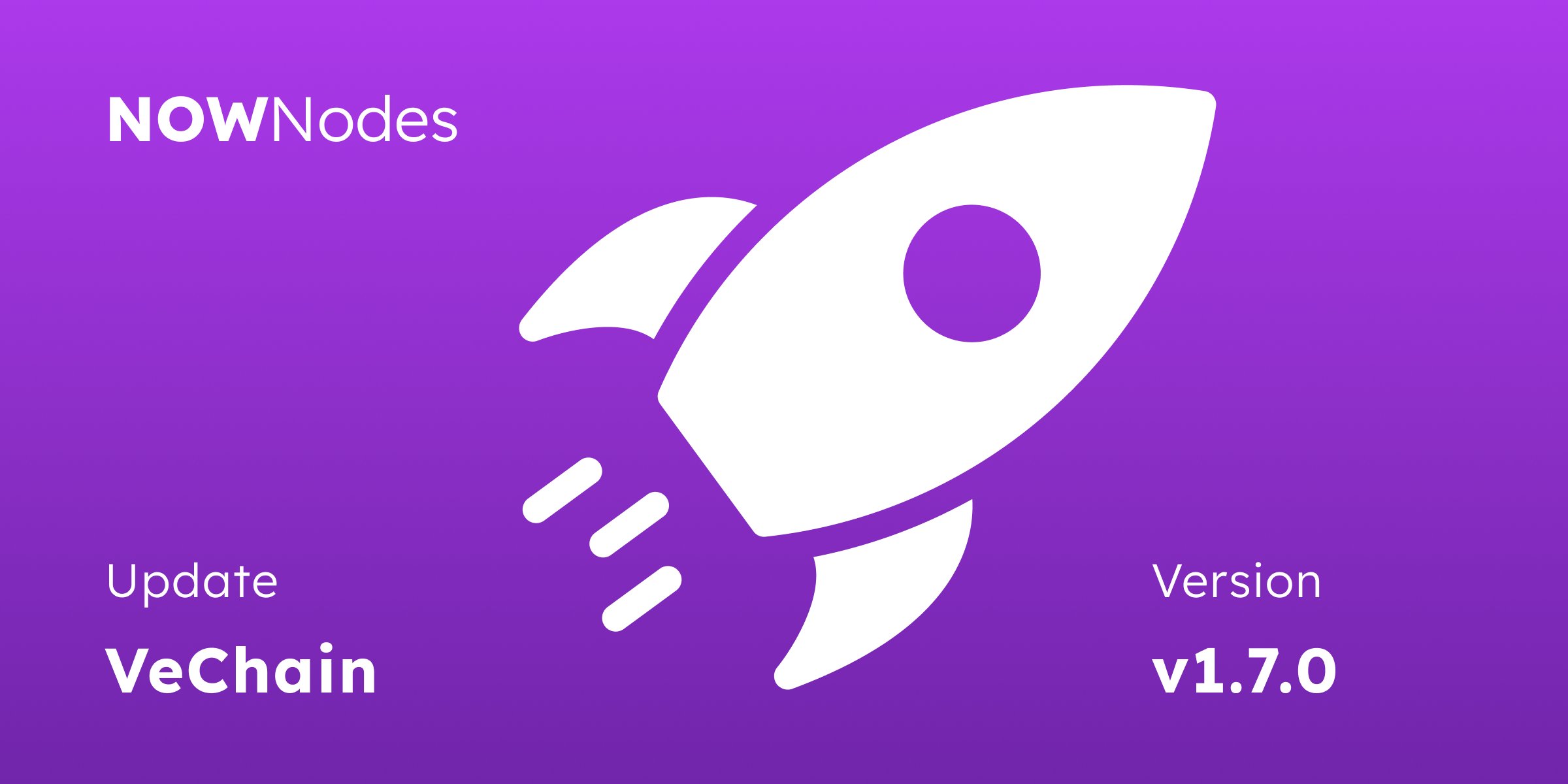 VeChain Foundation on Twitter: "RT @NOWNodes: @vechainofficial update to the v1.7.0 $VET version ...