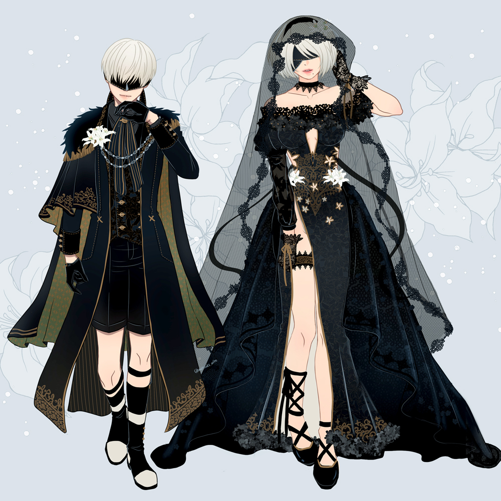 mitsuki on Twitter: "Gothic Wedding Dress/Suit💕 #NieR #NieRAutomata https://t.co/1fLjLlQfe7 ...